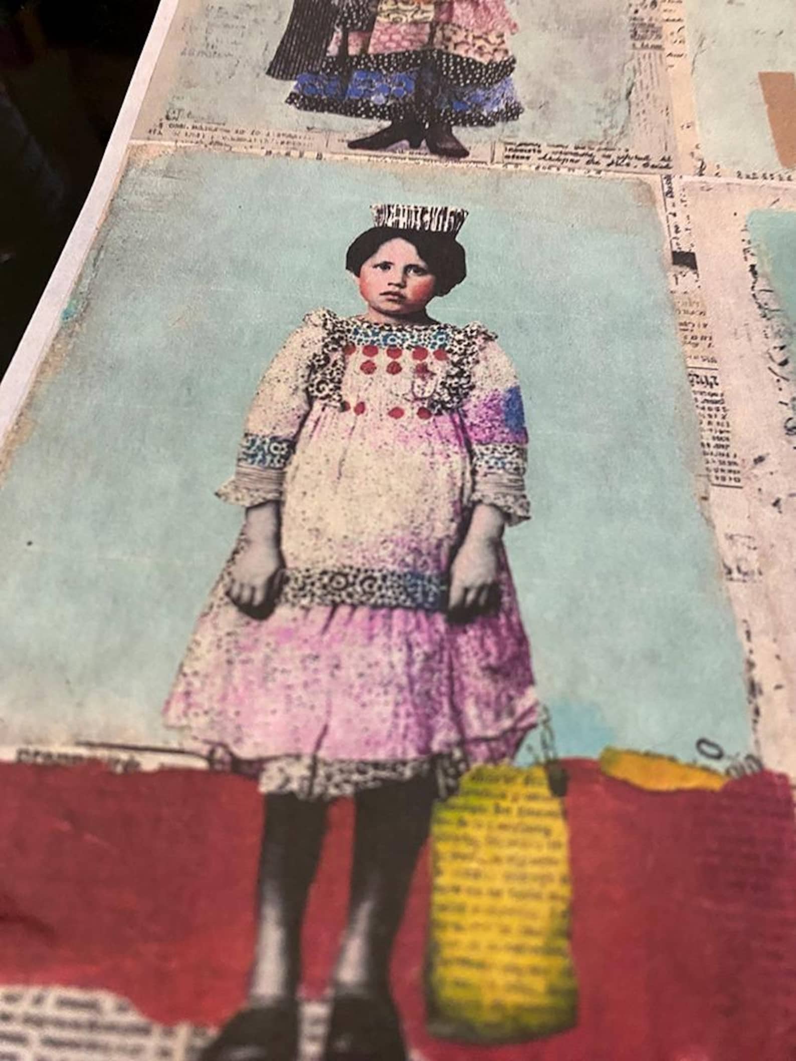 Vibrant Whimsical Collage Rice Paper Decoupage Sheet - Etsy
