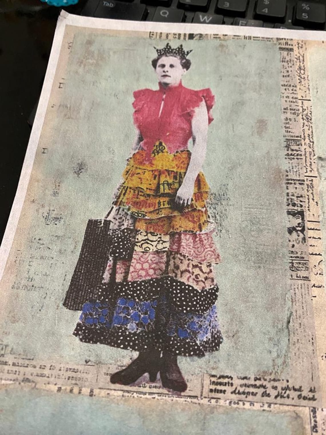 Vibrant Whimsical Collage Rice Paper Decoupage Sheet - Etsy