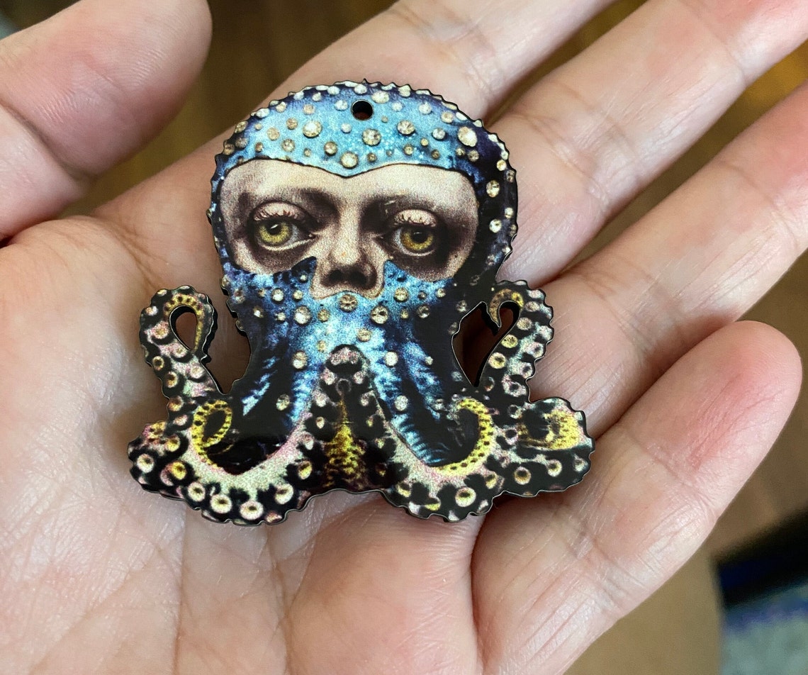 Nautical Whimsical Octopus Girl/boy. Tentacles - Flat Printed Image ...