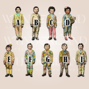 Spring Boys in Snazzy Suits - Cutouts for Altered Art/mixed Media, Doll ...