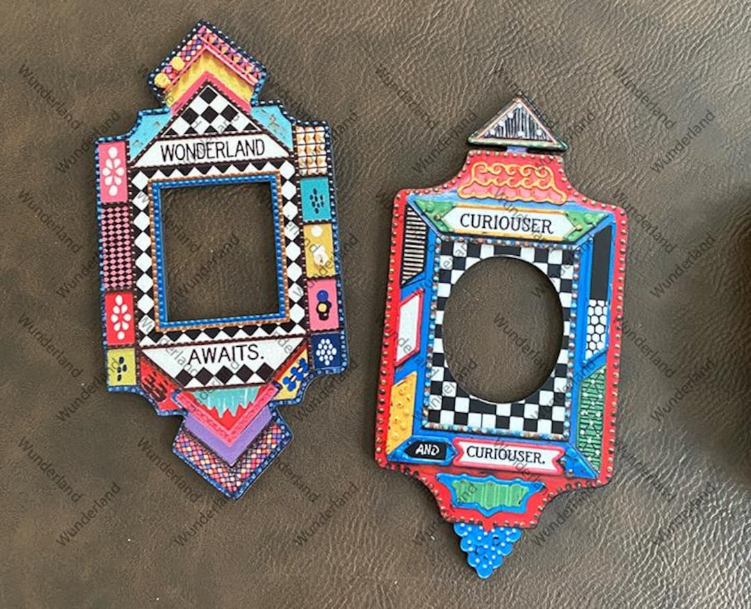 Colorful Whimsical Frames WOOD Cutouts - Altered Art/mixed Media ...