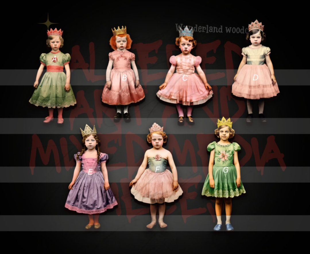 Mini Princess Doll Character Cutouts for Altered Art/mixed Media ...