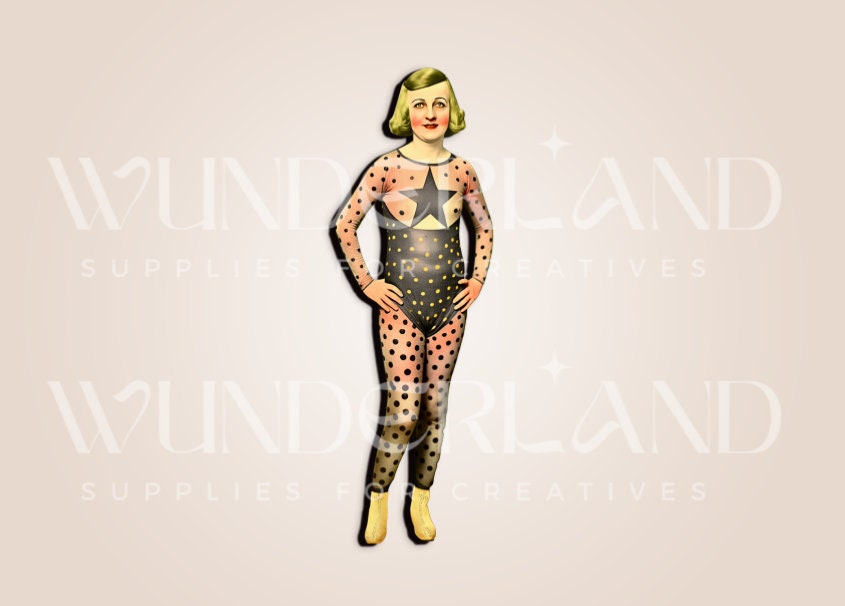 Dottie the Daring - Vintage Circus Performer Wood Cutout - Altered Art ...