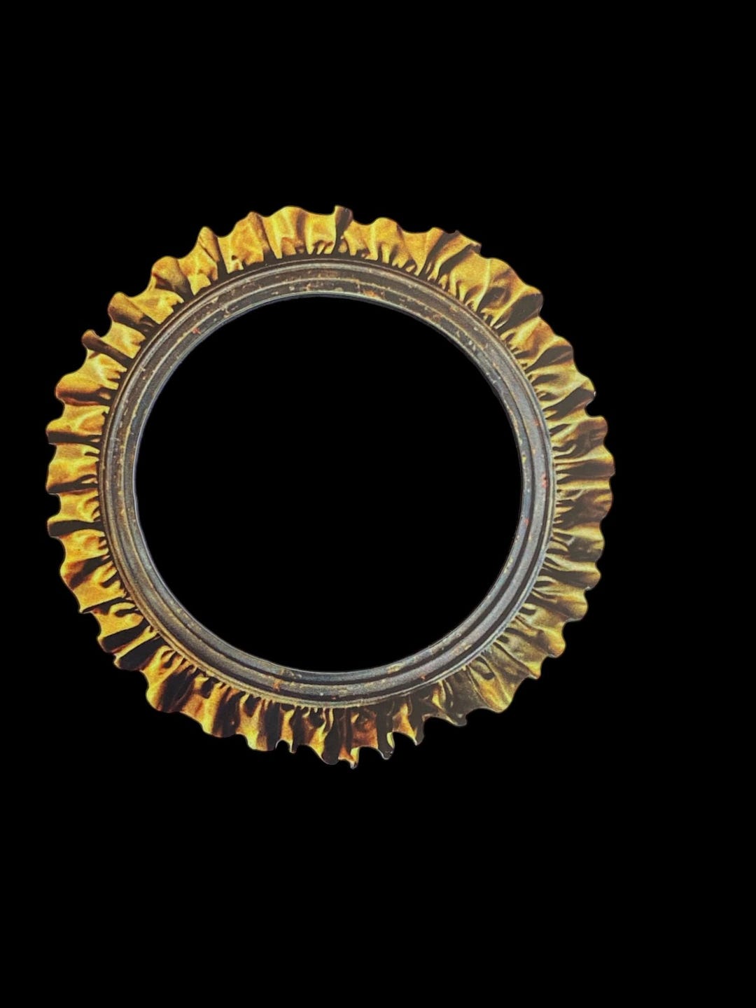 Kitschy Retro Ruffled Look Frame Wood Cutout, Layering Background ...