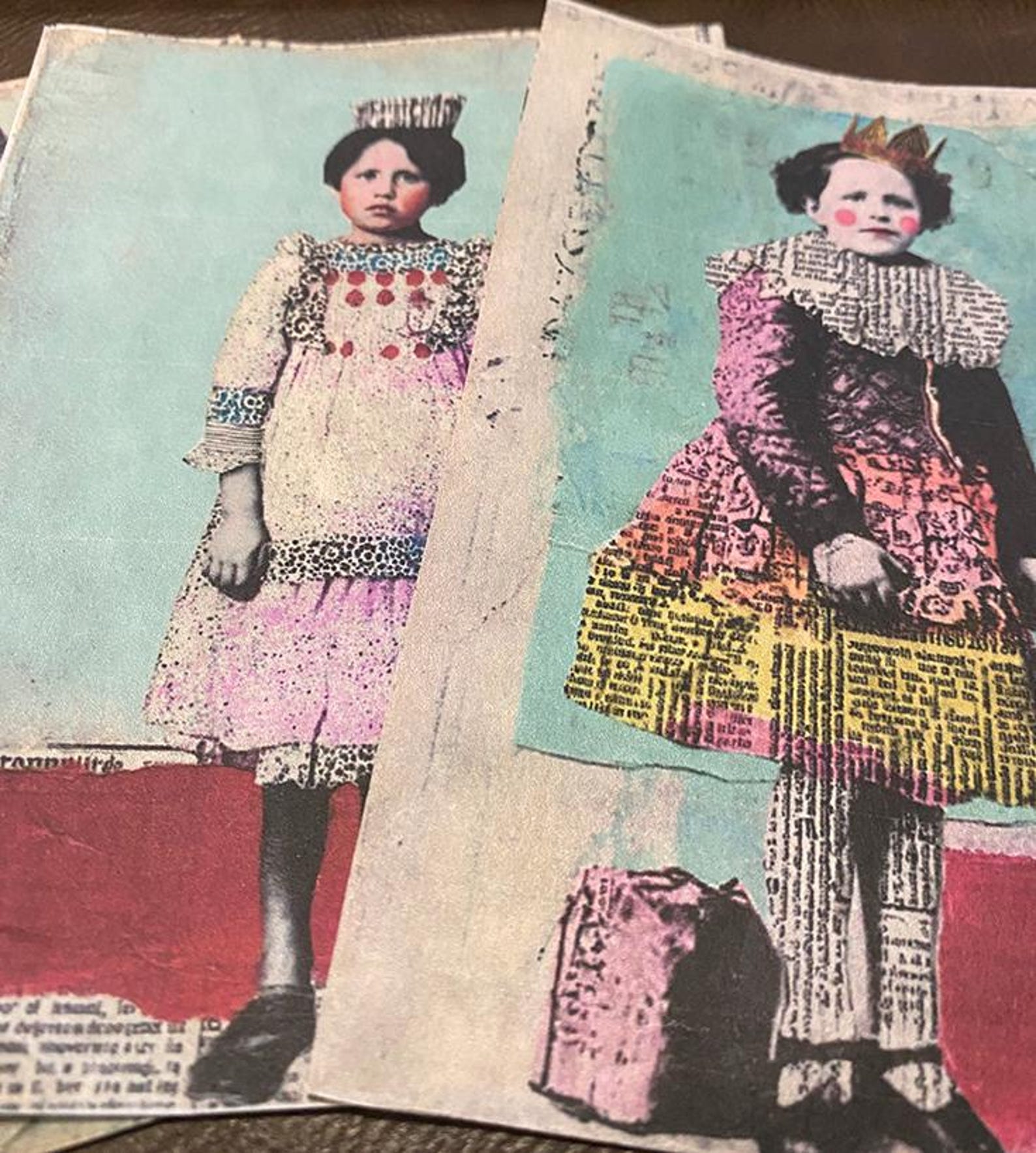 Vibrant Whimsical Collage Rice Paper Decoupage Sheet - Etsy