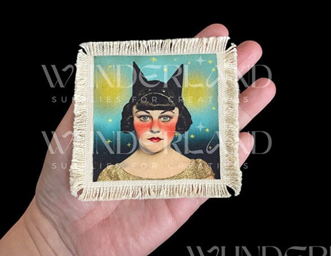 Cat Lady Fringe Patch - Sew/glue-on Clothing, Mixed Media Altered Art ...