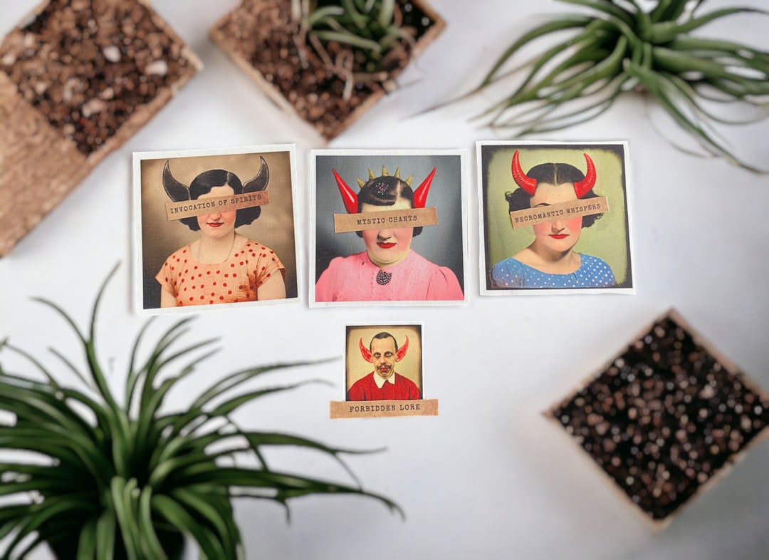 Set of 8 Wicked Occult Patches Sew/glue-on Jean Jacket, Brooch Pin ...