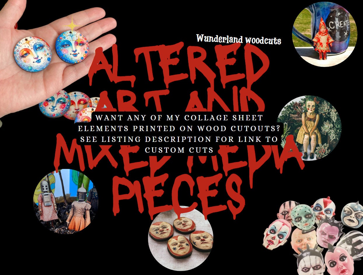 34 Heads - Digital Collage Sheet - Character Heads - Fussy Cut Instant ...