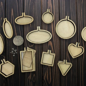 Mini Wooden Embroidery Hoop mini Embroidery Wood Frame Stitching ...