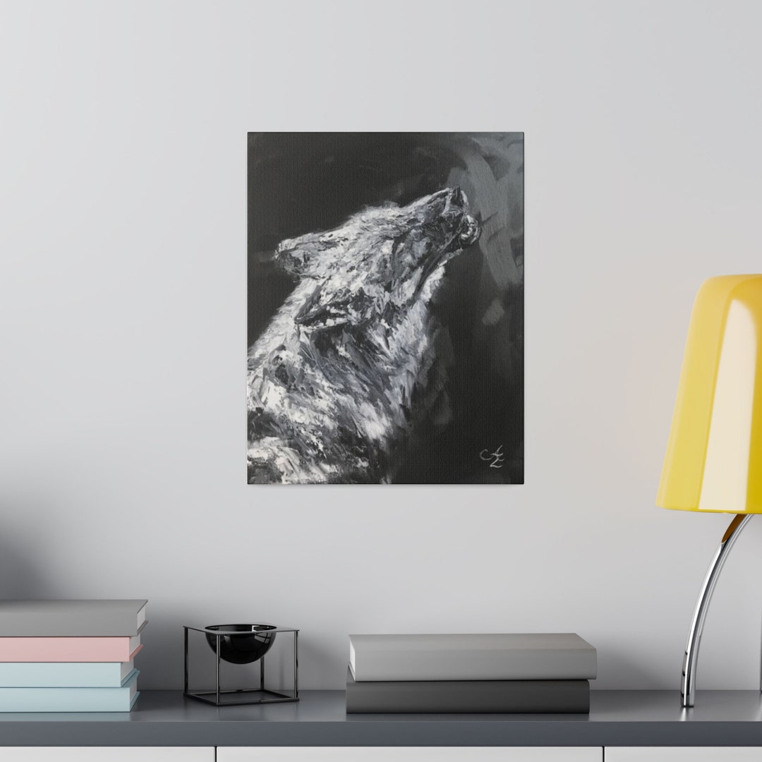 Wolf Howling Print Painting Print Nature Painting Print - Etsy