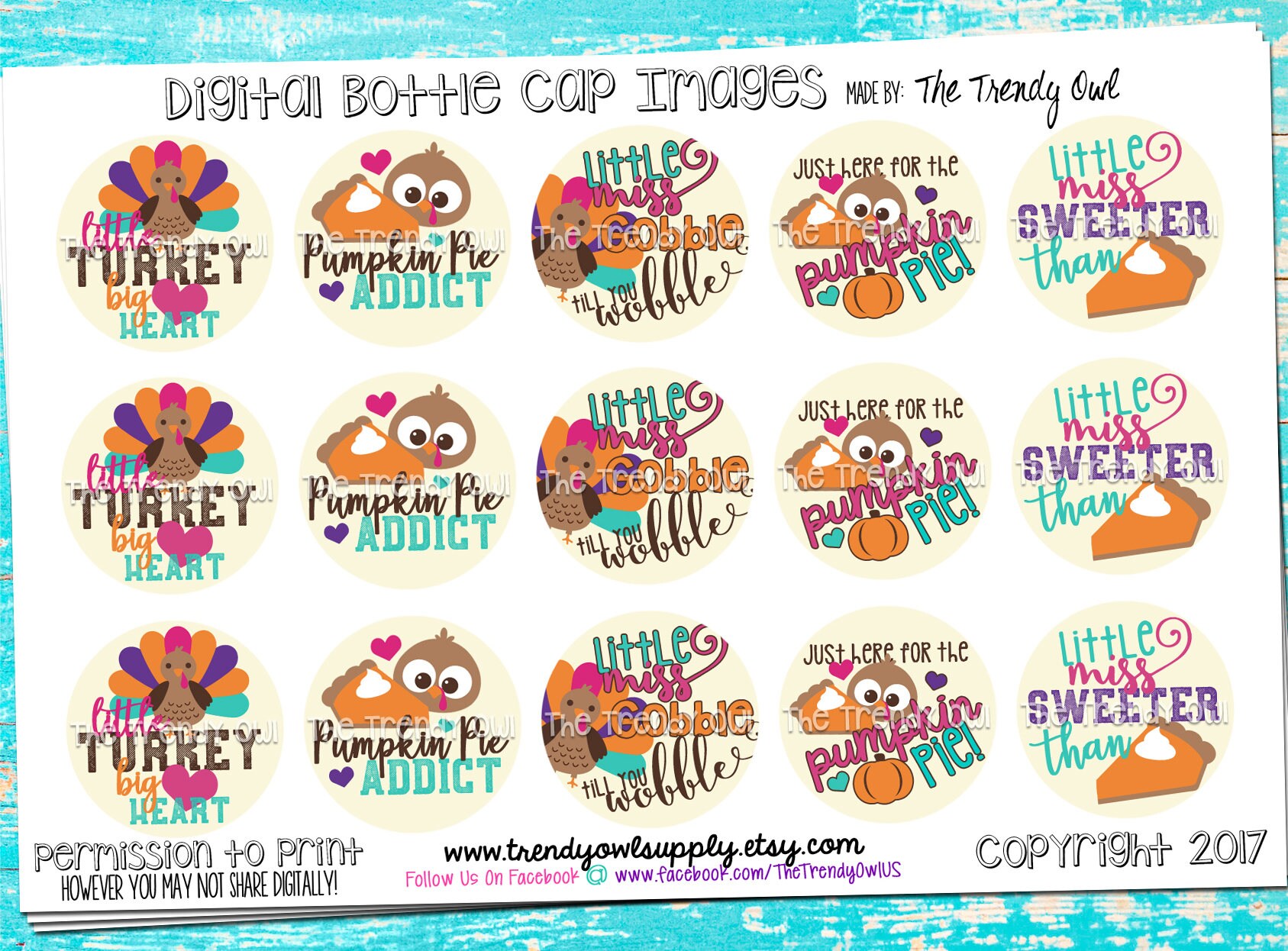 Gobble Till You Wobble Thanksgiving Inspired Digital Bottle | Etsy