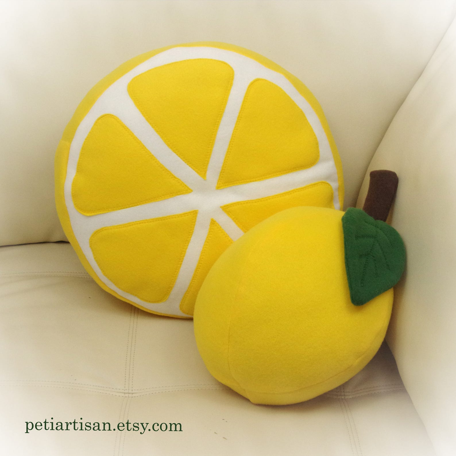 Lemon Pillow Lemon Slice Pillow Food Pillow Fruit Pillow | Etsy