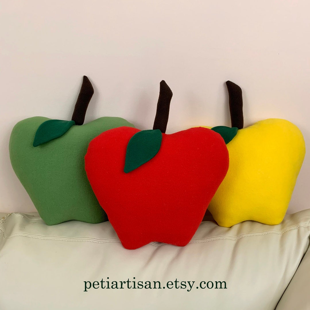 Apple Fruit Pillow, Apple Pillow, Toy Pillow, Red Apple - Etsy