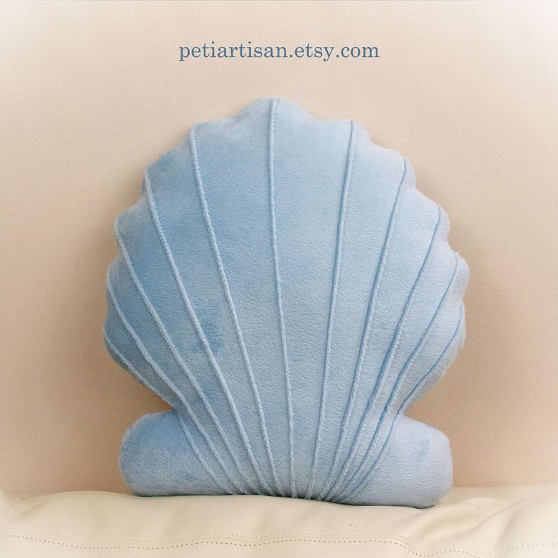 Scallop Shell Pillow Seashell Pillow Shell Pillow Nautical | Etsy