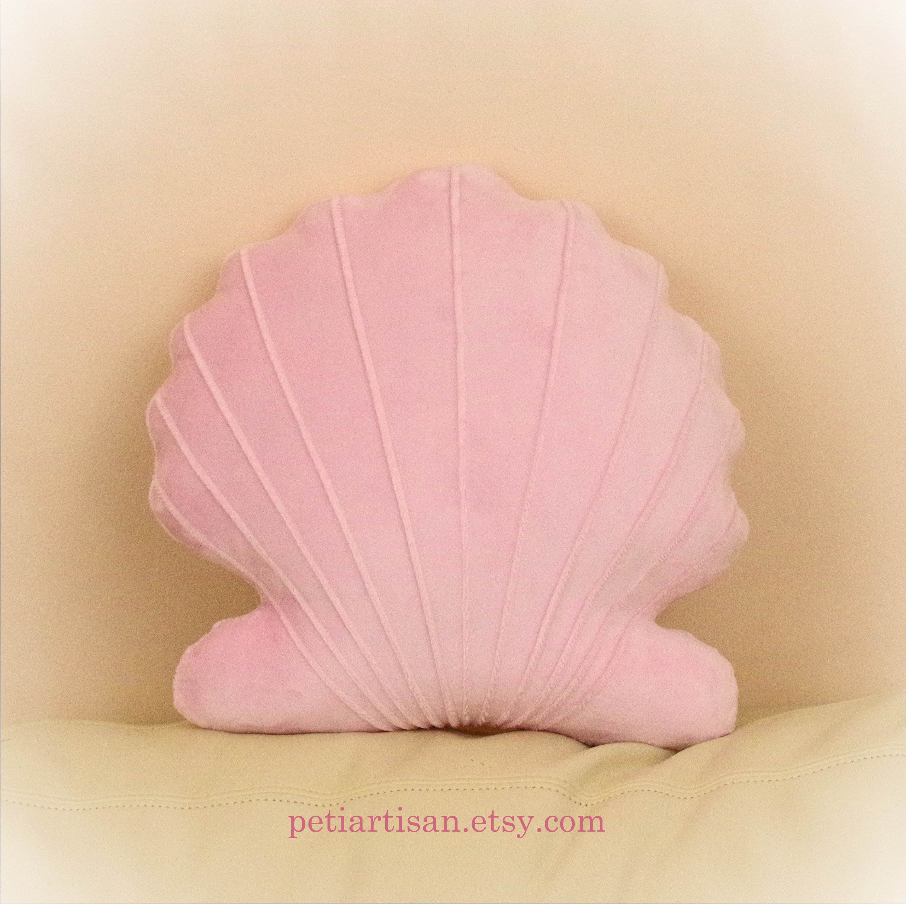 Scallop Shell Shaped Pillow Seashell Pillow Shell Pillow | Etsy