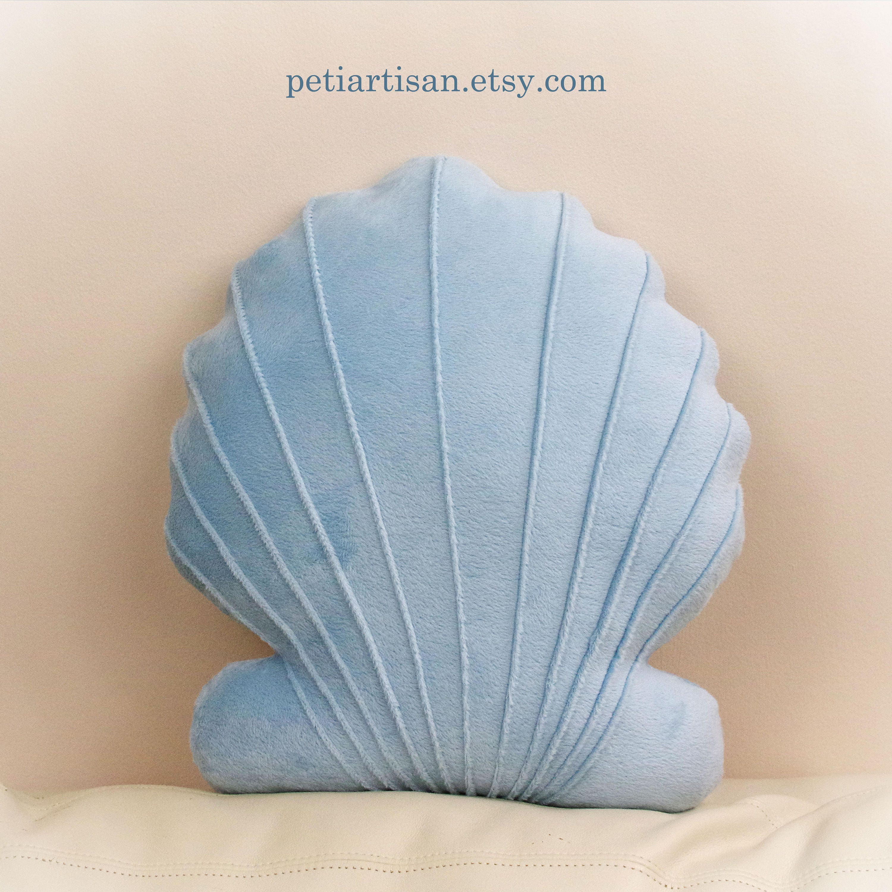 Scallop Shell Pillow, Seashell Pillow, Shell Pillow, Nautical Decor ...