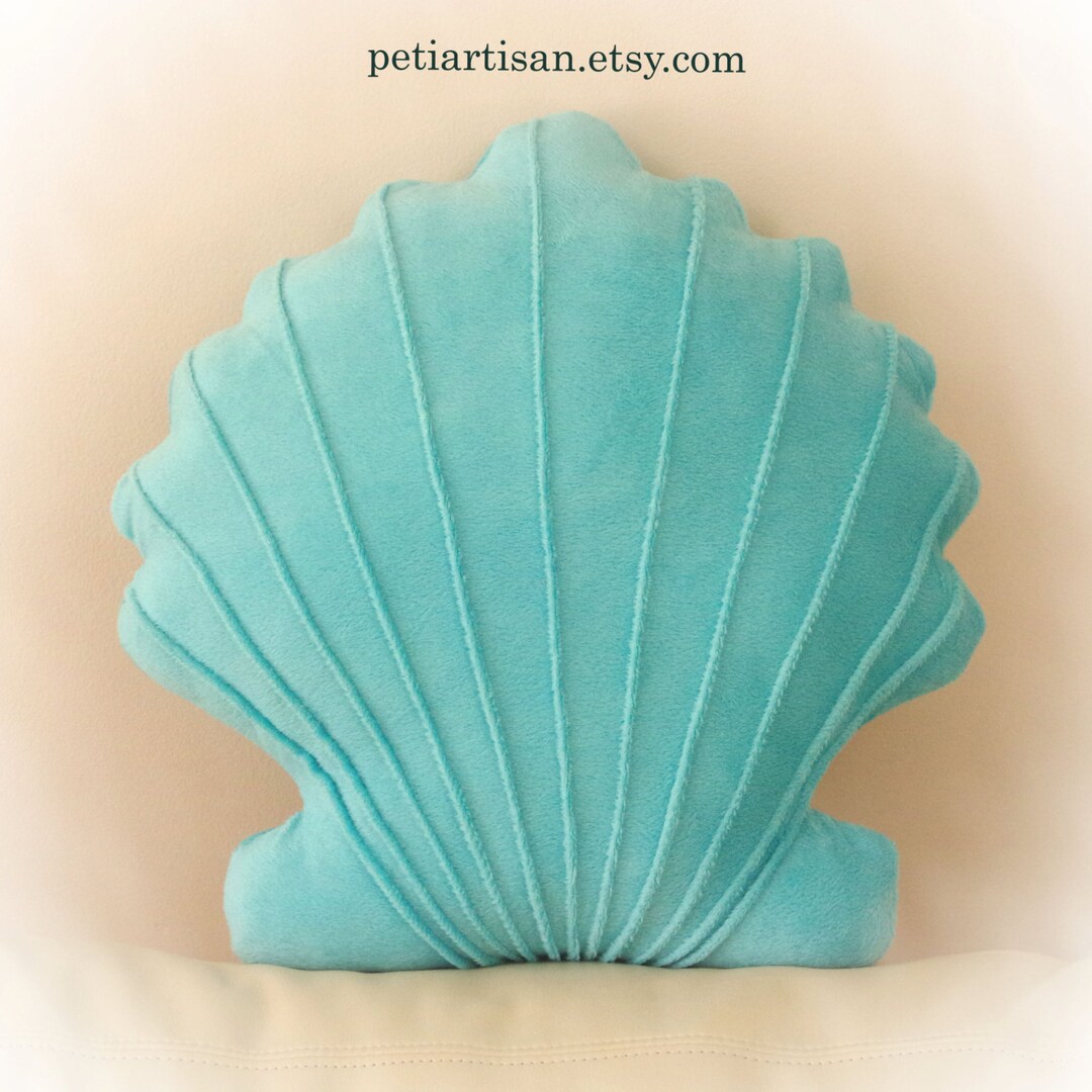 Scallop Shell Shaped Pillow, Seashell Pillow, Shell Pillow, Nautical ...