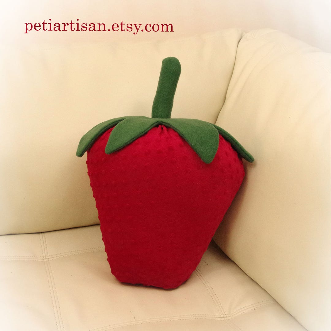 Strawberry Shaped Pillow, Strawberry Pillow, Toy Pillow, 3D Pillow ...