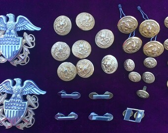 Us navy buttons | Etsy