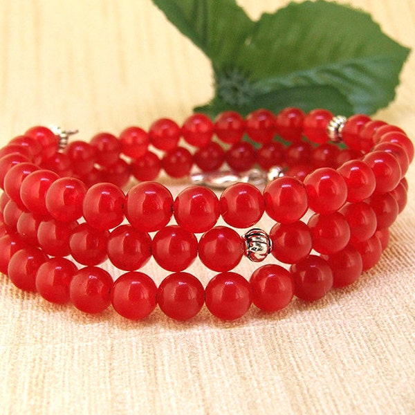 Red Jade Bracelet - Etsy