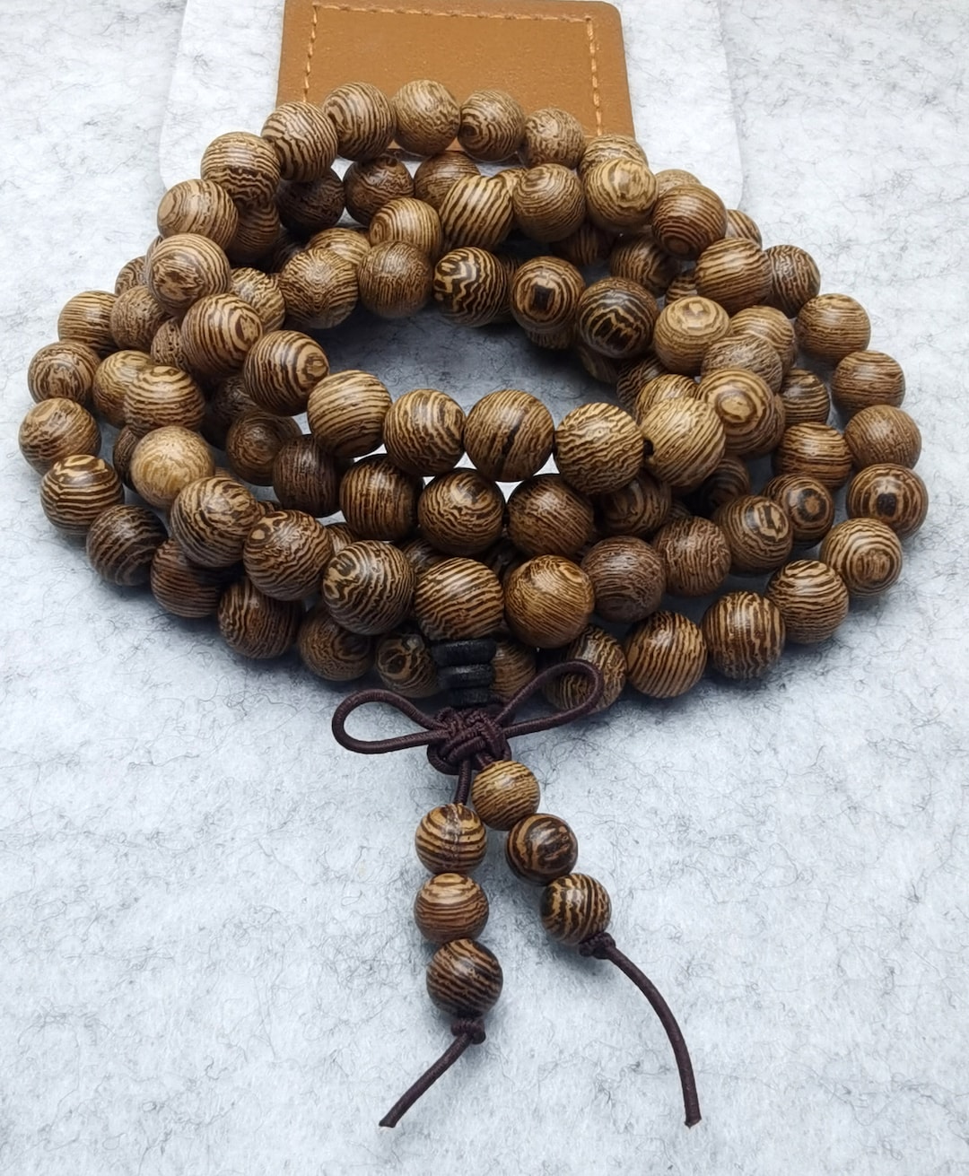26" Tibetan Mala Wood Mala ,natural "chicken Wing Wood" Buddhist Mala ...