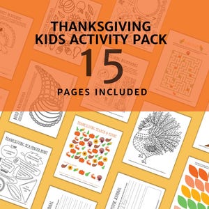 Thanksgiving Kids’ Activity Pack: Printable Cornucopia Cut & Paste ...