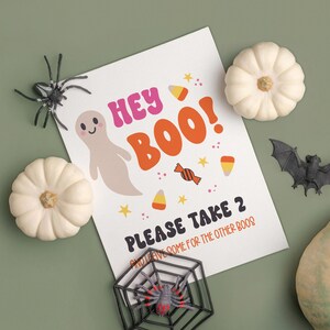 Printable Halloween Candy Bowl Sign for Front Door, Trick or Treat ...