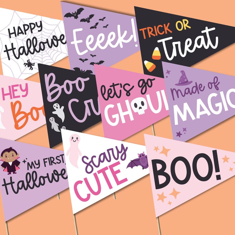 Halloween Pennants - Etsy