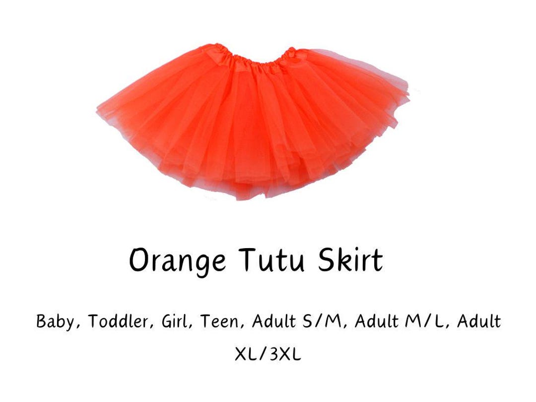 Orange 3-layer Tutu Skirts - 7 Sizes!, Baby to Plus Size Women's Tutus ...
