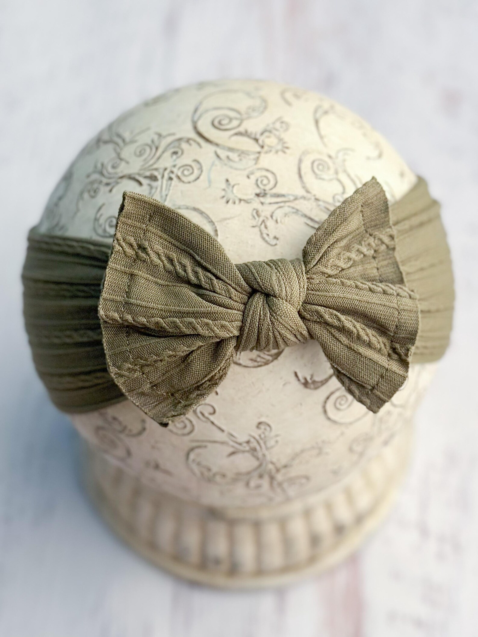 Cable Knit Baby Bow Headband, Cloth Headband (fits 2m-2y) - Etsy