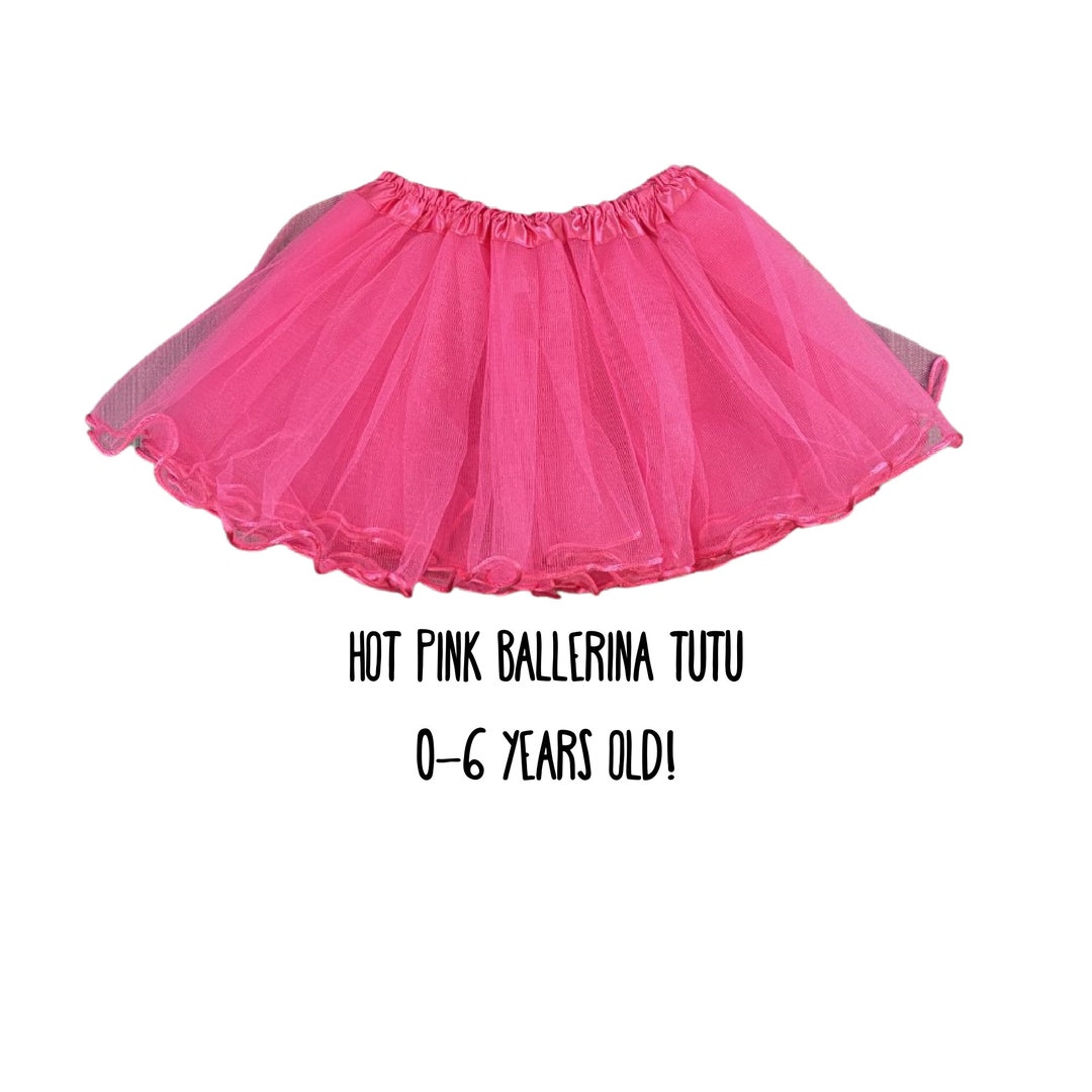 Hot Pink Ballerina Tutu 2 Sizes, Ballet Tutu, Lettuce Edge Tutu ...