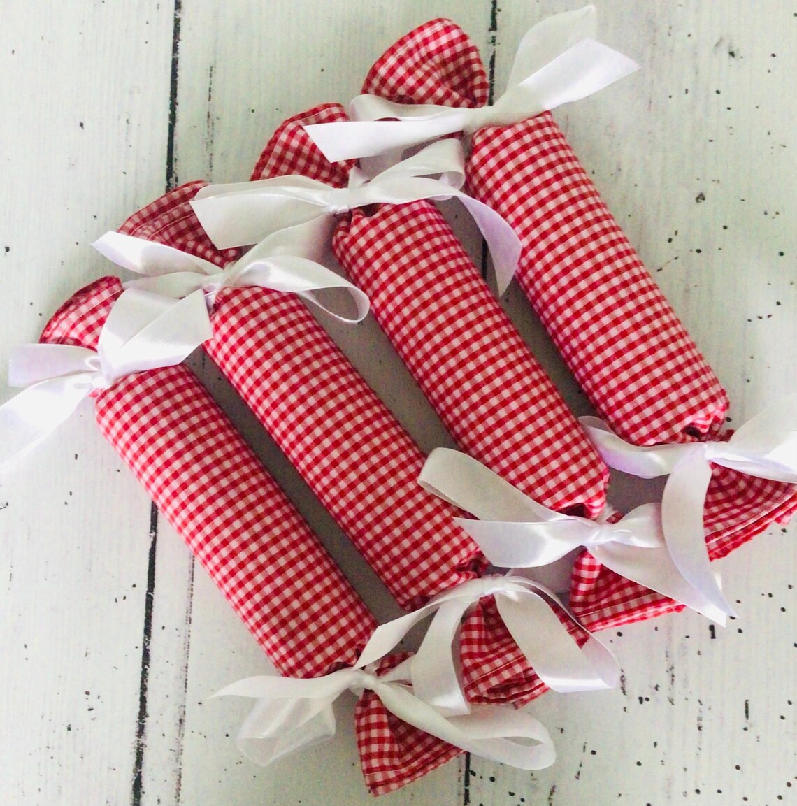 Gingham Check Christmas Seasonal Crackers Reuseable Tableware Decor - Etsy