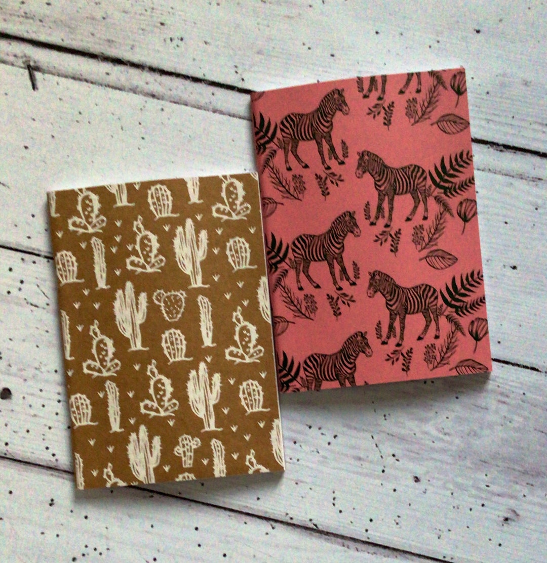 Cactus and Zebra Pink Notebooks and Journal Sketchbooks Gift Set - Etsy