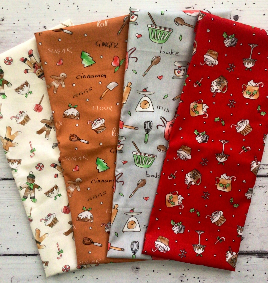 Christmas Gingerbread Kitchen Baking Themed Napkins Set of 4 Kitchen ...