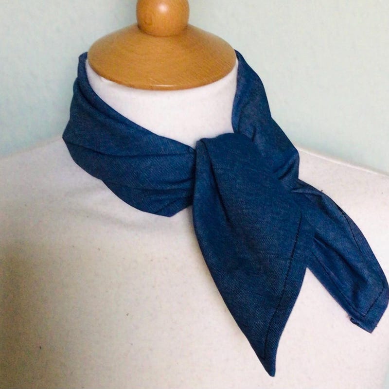 Denim Scarf - Etsy