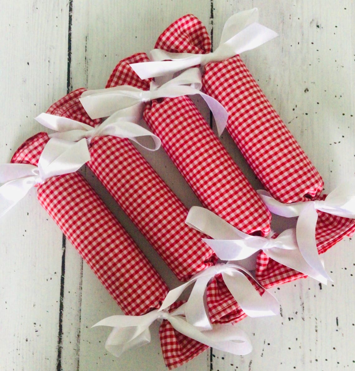 Gingham Check Christmas Seasonal Crackers Reuseable Tableware Decor - Etsy