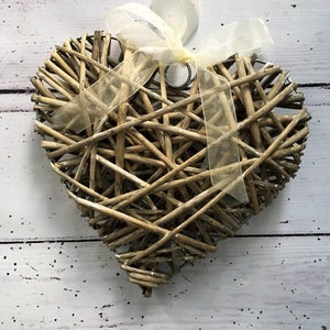 Wicker Heart Decoration - Etsy