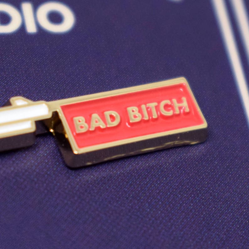 Bad Bitch Soft Enamel Pin // Gun // Cute Pin // Pins // Enamel - Etsy UK