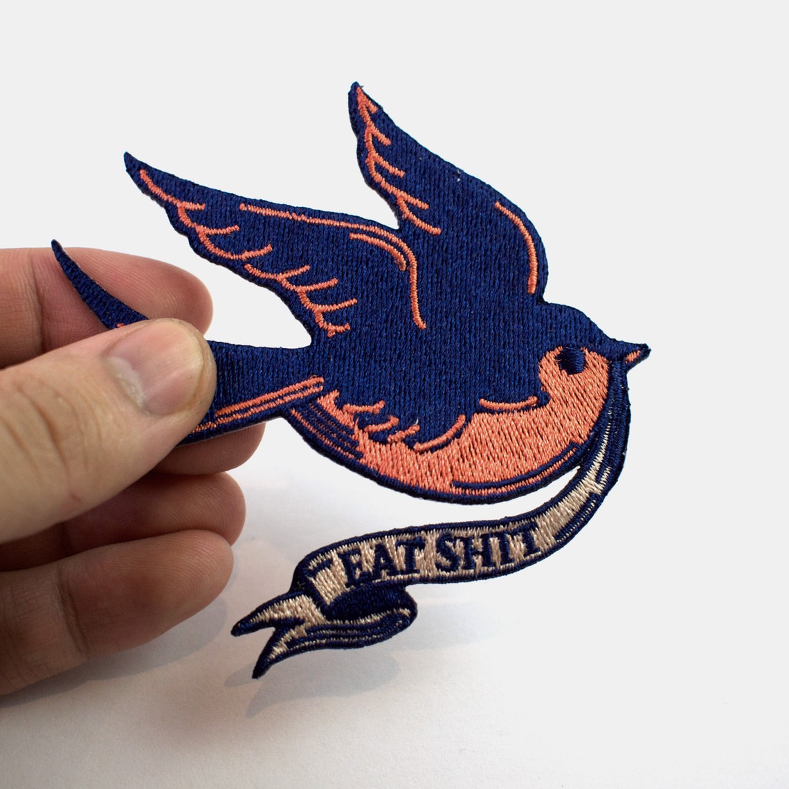 Eat Shit Bird Iron on Patch // Round Patch // Swallow - Etsy Canada