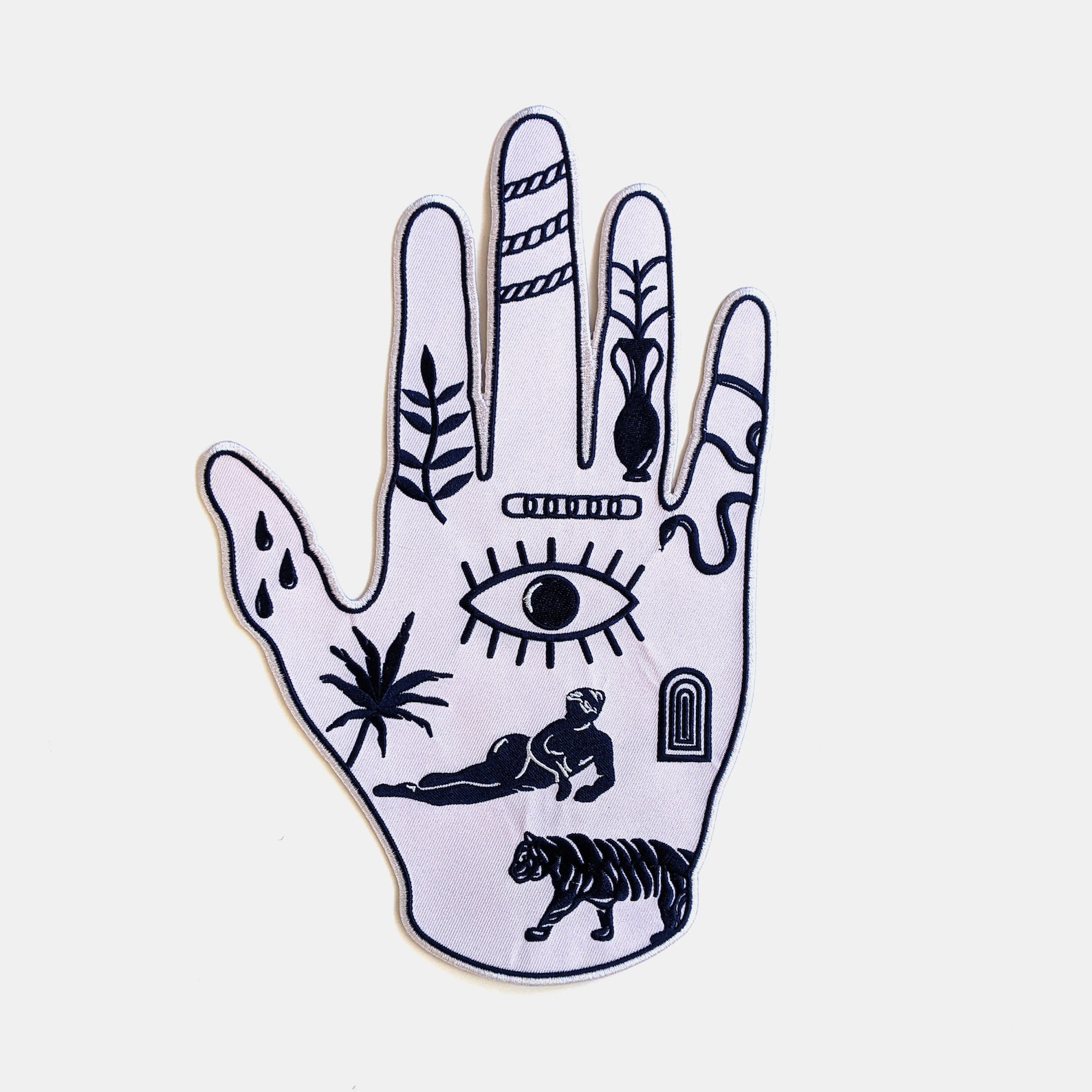 Hand Iron on Patch // Large Back Patch // Evil Eye Patches// Iron on ...