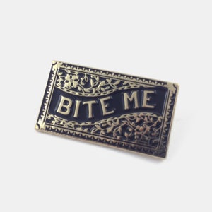 Bite Me Pin// Flower Pin // Vintage Pin // Cute Pin // Pins // Enamel ...
