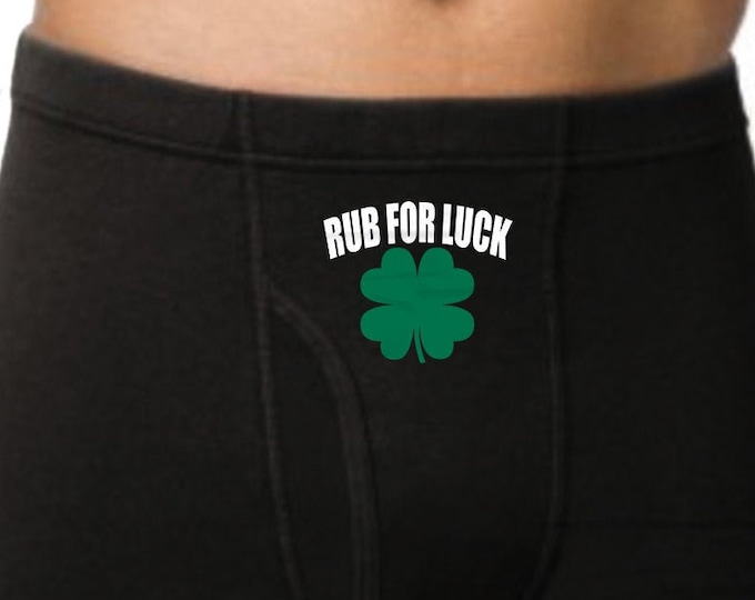 Rub for Luck / Men's Boxer Briefs/ Custom Boxer Briefs/stoking Stuffer ...