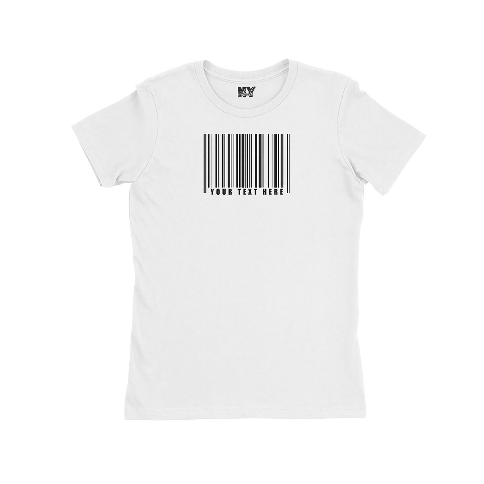 Custom Personalized Barcode Shirt With Your Custom Text Under the ...