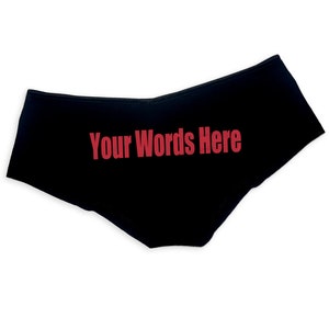 Custom Panties Personalized With Your Words Custom Printed Panties ...
