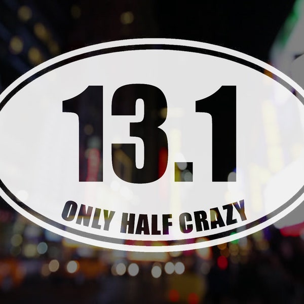 Half Marathon Bumper Sticker - Etsy