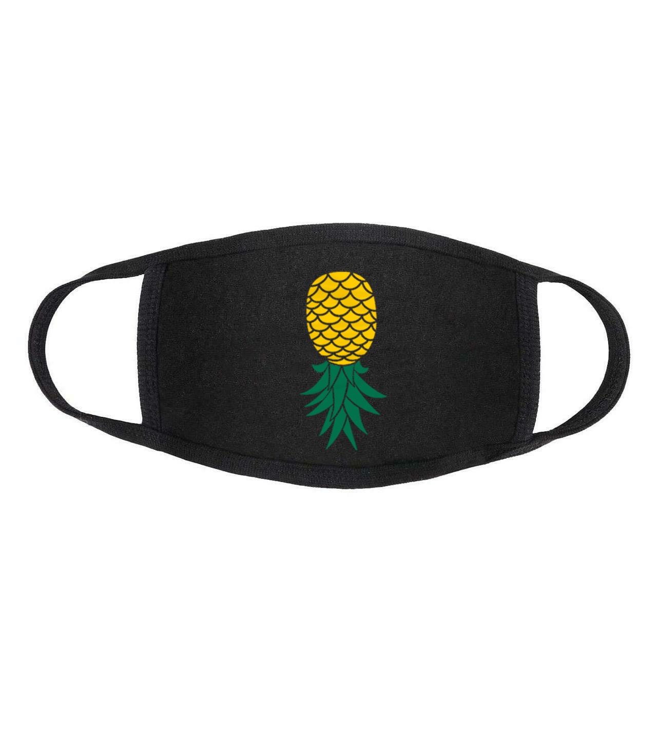 Upside Down Pineapple Face Mask, Reusable Mask, Two Layers, Washable ...