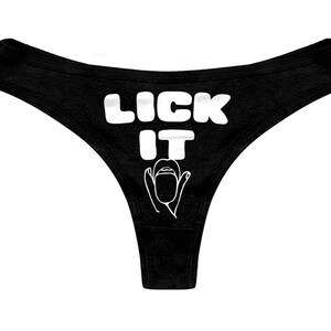 Lick It Panties Lick Me Panty Womens Thong Panties Etsy