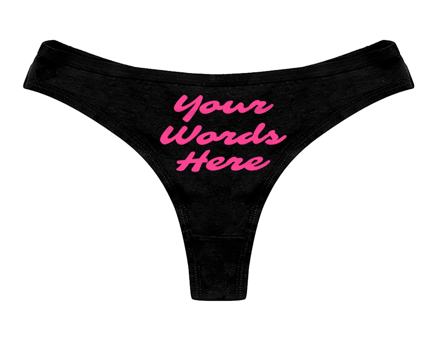 Custom Personalized Thong Panties With Your Words Custom Printed Sexy
