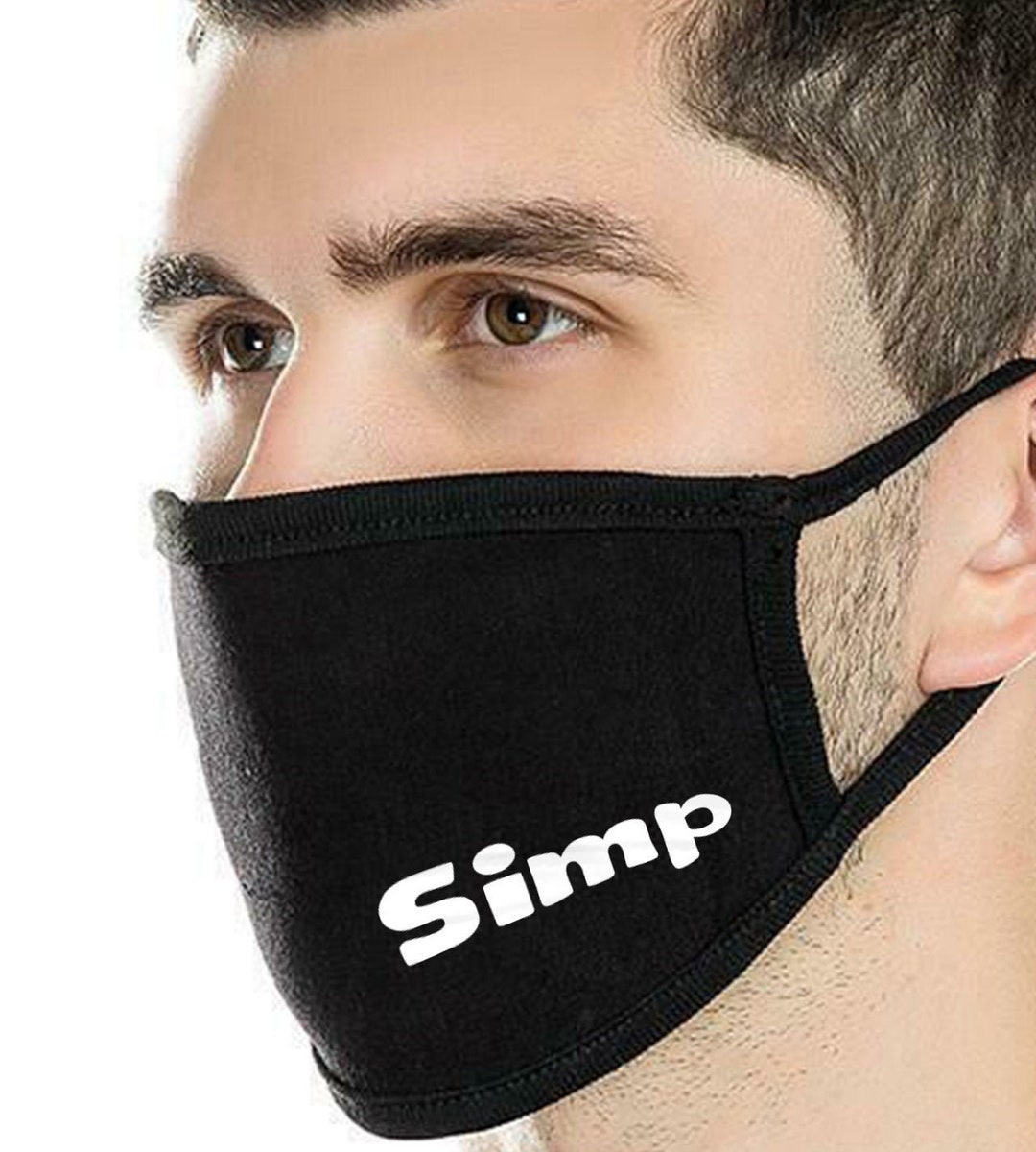 Simp Face Mask, Funny Mask, Reusable, Two Layers, Washable Mask, Travel ...