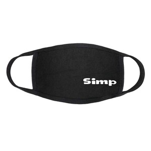 Simp Face Mask, Funny Mask, Reusable, Two Layers, Washable Mask, Travel ...